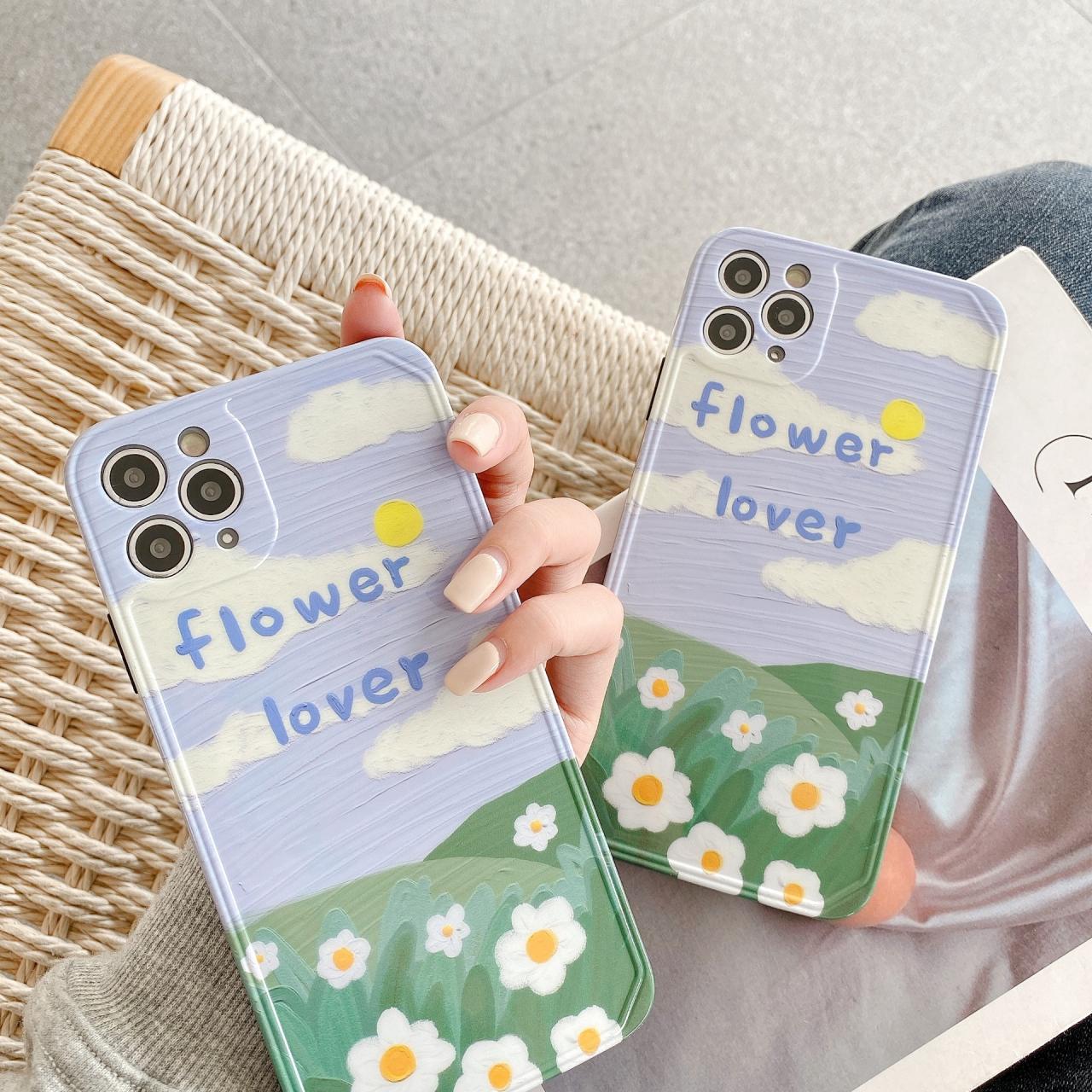 Flower Phone Case For Iphone 12 Mini 11 Pro Max 8 7 Plus X Xs Max Xr ...
