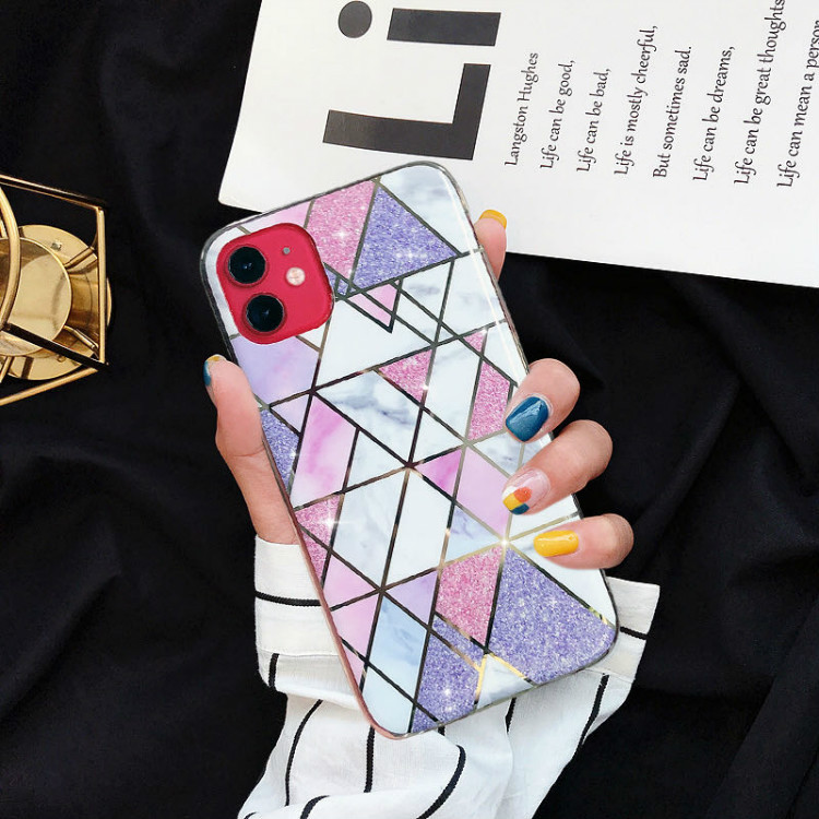 Geometric Glitter Marble Pattern Phone Cases on Luulla