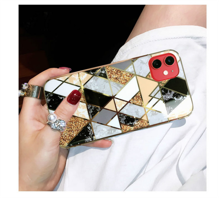 Geometric Glitter Marble Pattern Phone Cases on Luulla