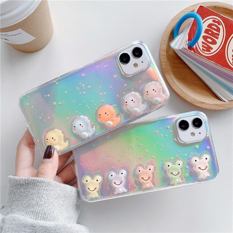 Frog Dinosaur Laser Clear Silicone Phone Case on Luulla