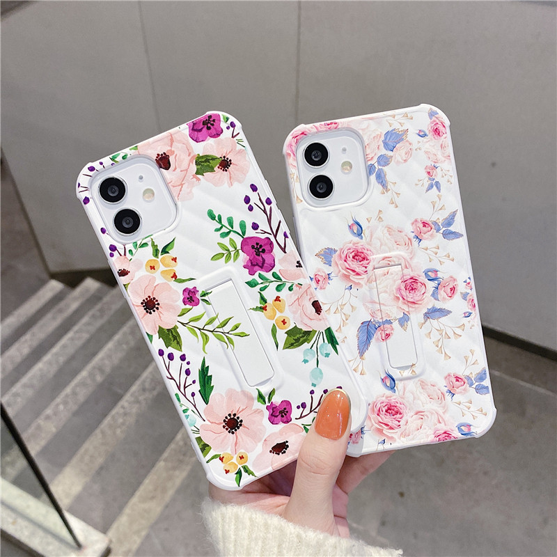 Flower Phone Case Invisible Bracket Floral Back Cover on Luulla