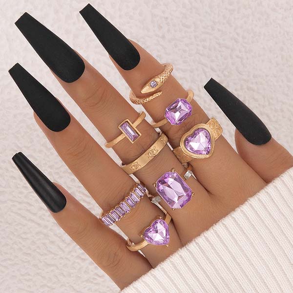 8pcs Knuckle Ring Set For Women on Luulla