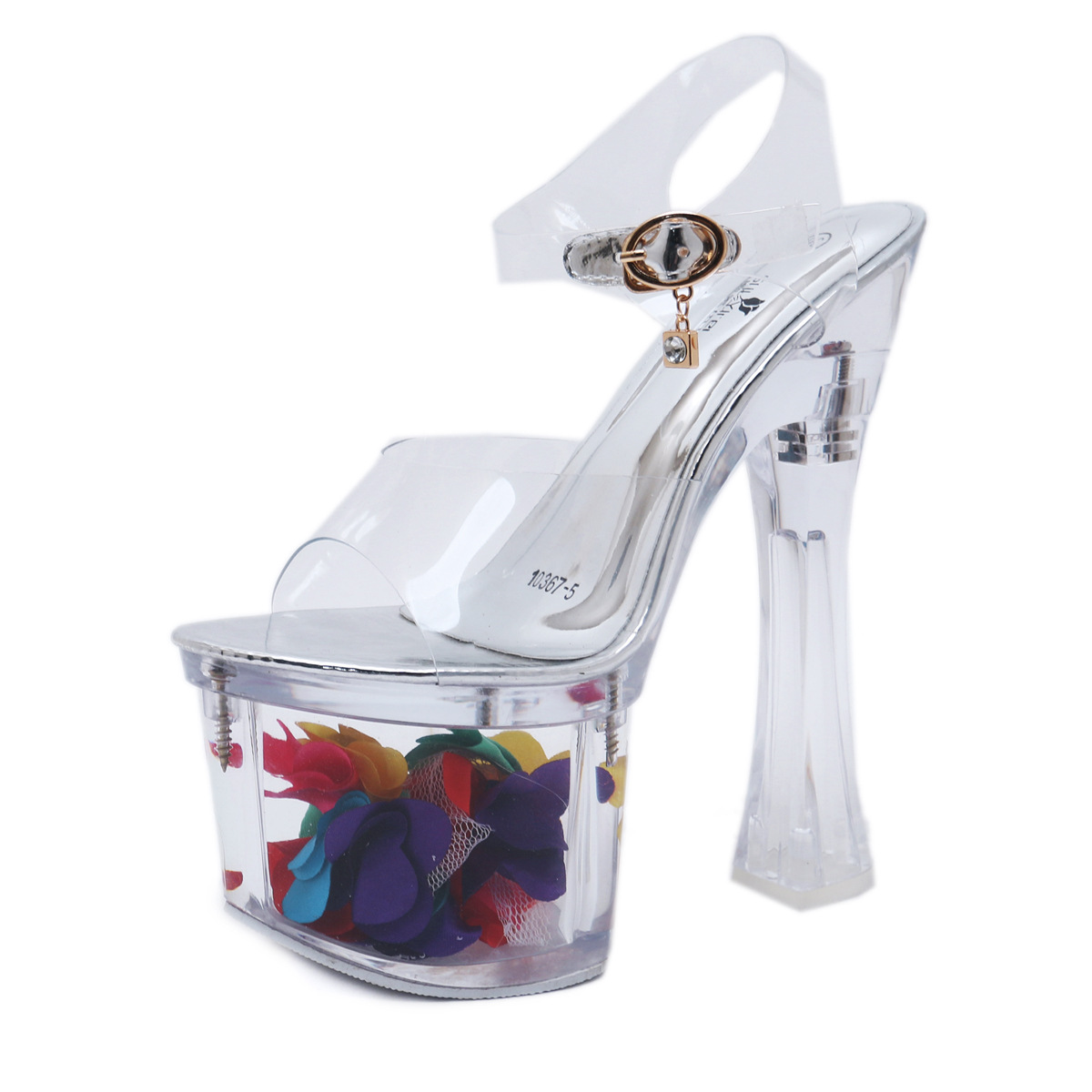 18cm Transparent Sandals High Heels Water Proof Summer Platform on Luulla