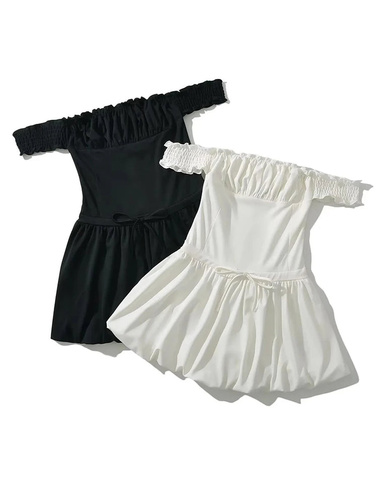 Off-shoulder Ruffle Mini Dress, Versatile Fashion Choice on Luulla