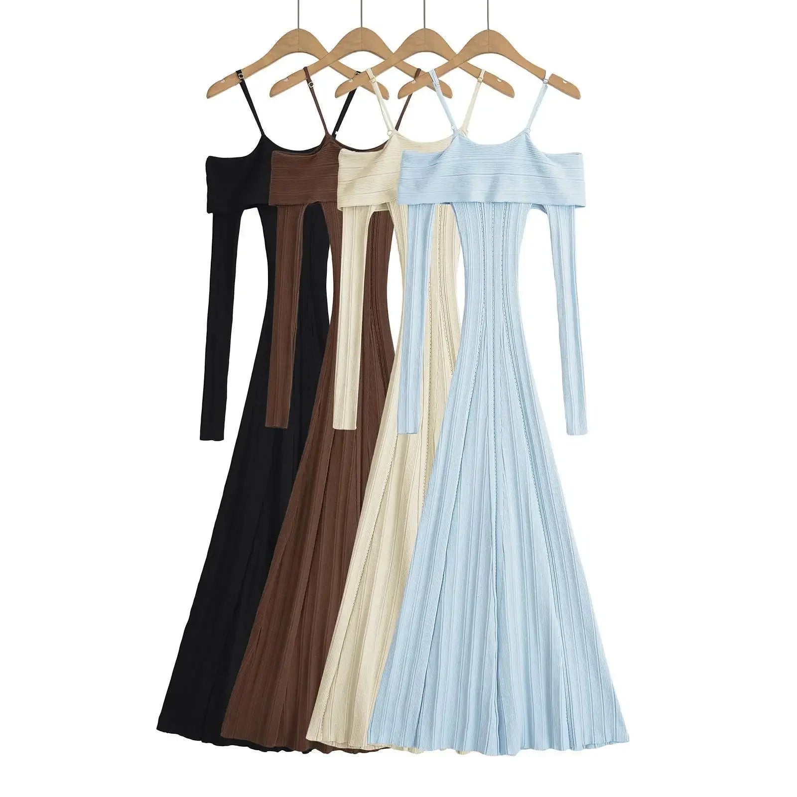 Off-shoulder Maxi Dress With Spaghetti Straps on Luulla
