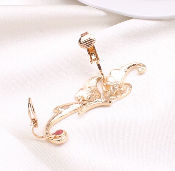 1pc Shiny Womens Butterfly Wings Shape Left Ear Clip Clamp Earrings on ...